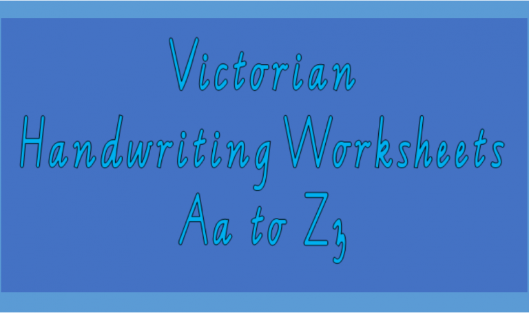 Victorian Handwriting Worksheets - primaryedutech.com